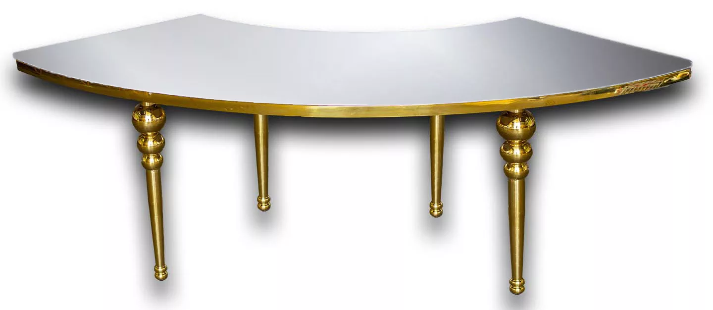 KHALEESI - SWEETHEART TABLE W.GOLD LEGS - CLASS EVENT RENTALS