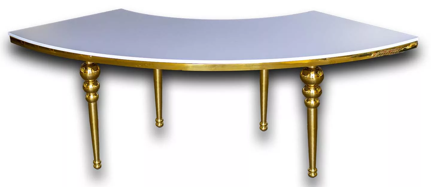 KHALEESI - SWEETHEART TABLE W.GOLD LEGS - CLASS EVENT RENTALS
